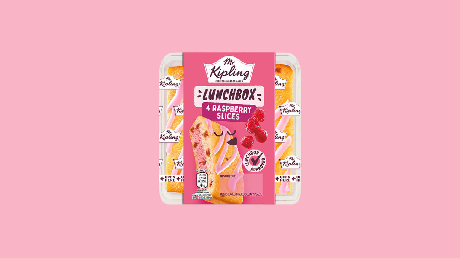 Mr Kipling Lunchbox 4 Raspberry Slices - Mr Kipling UK